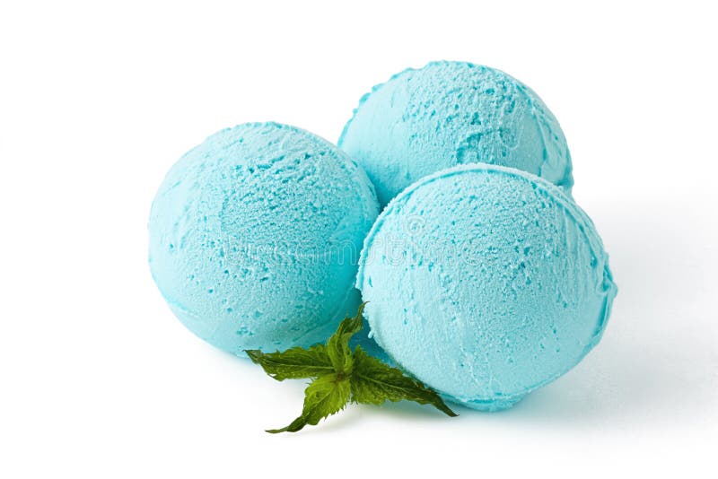 Blaue Eiscreme Mit Bunten Süßigkeiten Und Besprüht Stockbild - Bild von ...