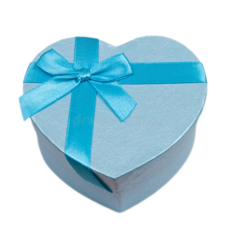 Blaue Inner-Geschenkbox Mit Einem Bogen Stockbild - Bild von blau ...