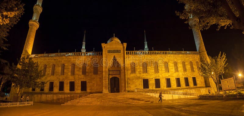 Blaue Moschee Istanbul Bis Zum Nacht Redaktionelles Stockfotografie ...