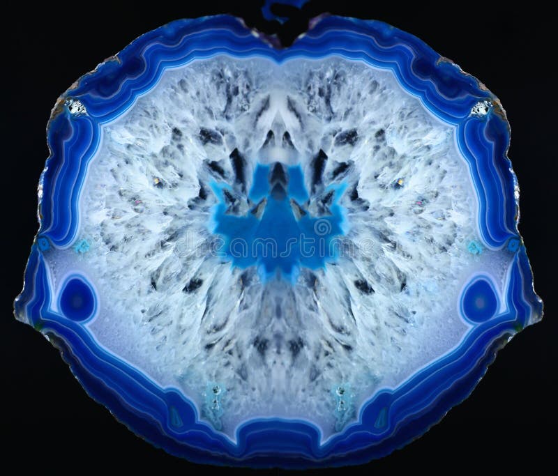Blauer Achat Geode stockfoto. Bild von achat, geologie - 14715332