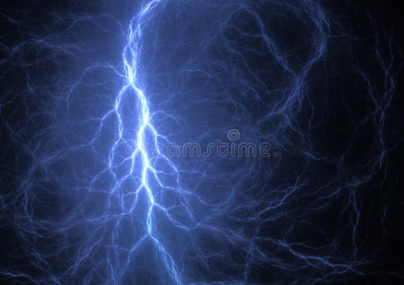 Blauer Blitz stock abbildung. Illustration von gefahr - 91349331