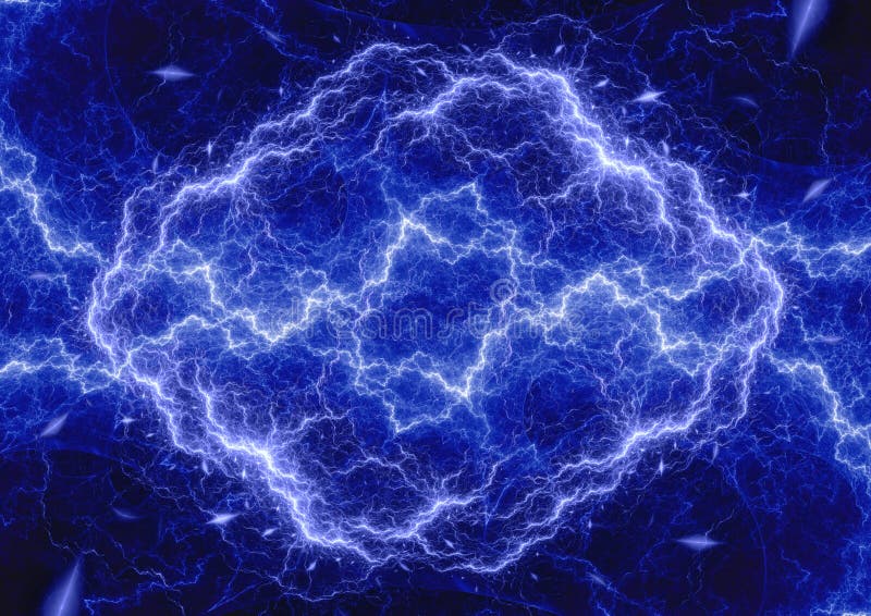 Blauer Blitz stockfoto. Bild von blinken, donner, wolken - 16186876