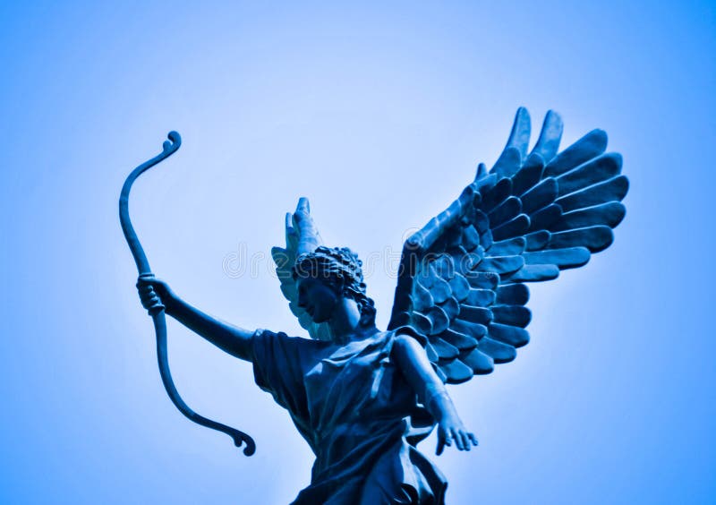 Blauer Engel in Harbin, China Stockfoto - Bild von flügel, geflügelt ...