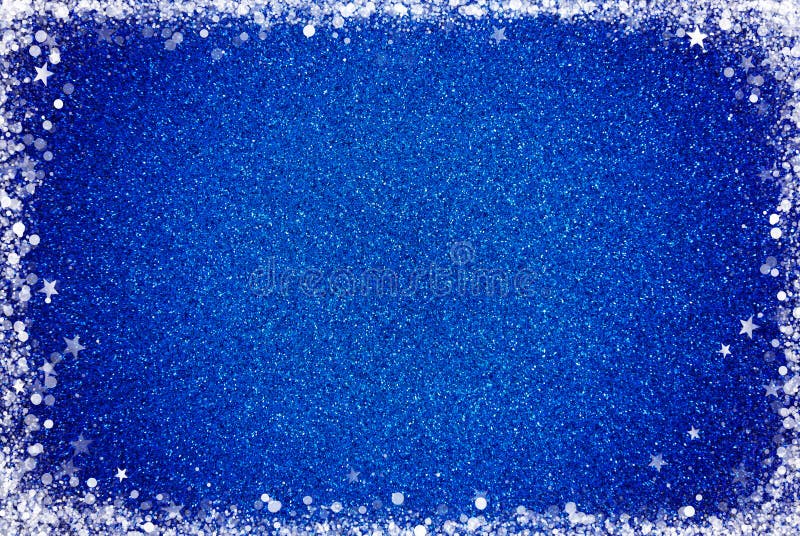 Blauer Funkeln-Hintergrund Mit Einer Weißen Grenze Stockbild - Bild von ...