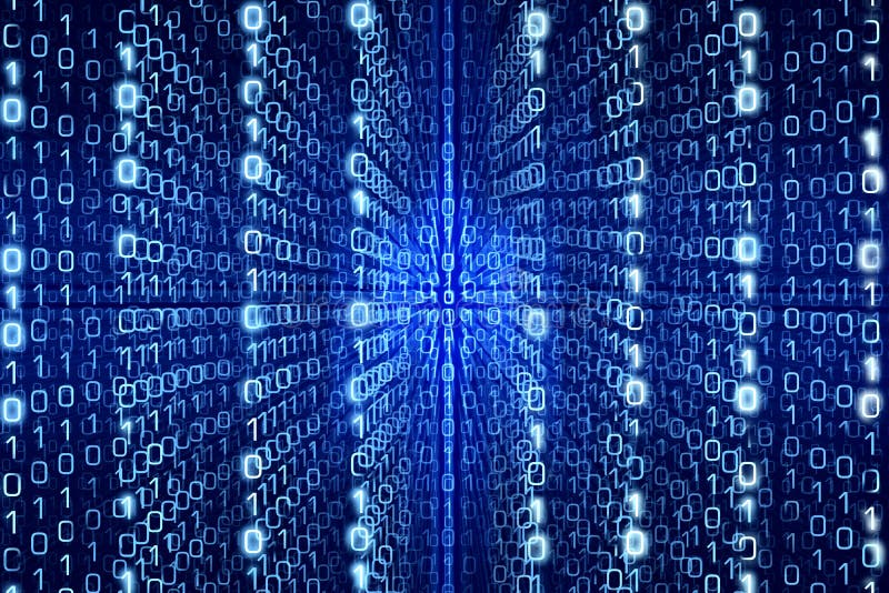 Blauer Matrix-Zusammenfassungs-Digital-Hintergrund Stock Abbildung ...