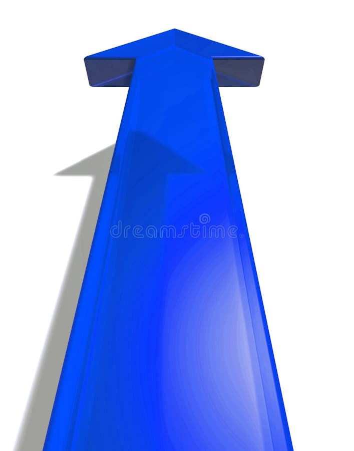 Blauer Pfeil stock abbildung. Illustration von ziel, erwartung - 9544361