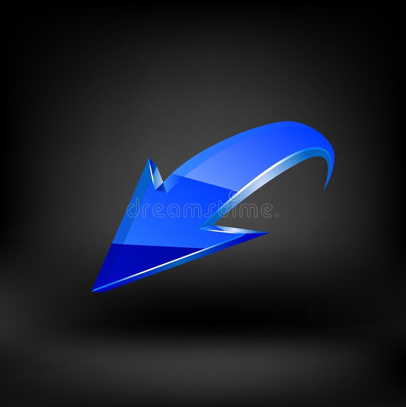 Blauer Pfeil Vektor vektor abbildung. Illustration von grün - 50342094