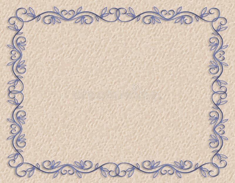 Blauer Rand Auf Grobem Papier Stock Abbildung - Illustration von ...