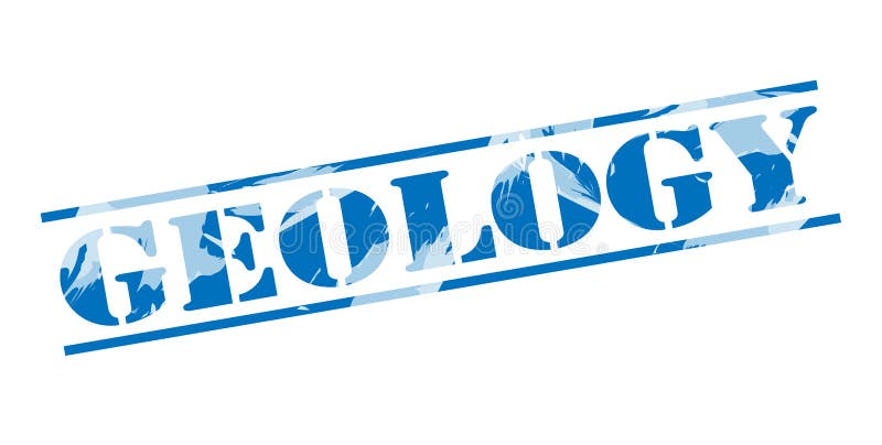 Blauer Stempel Der Geologie Stock Abbildung - Illustration von ikone ...
