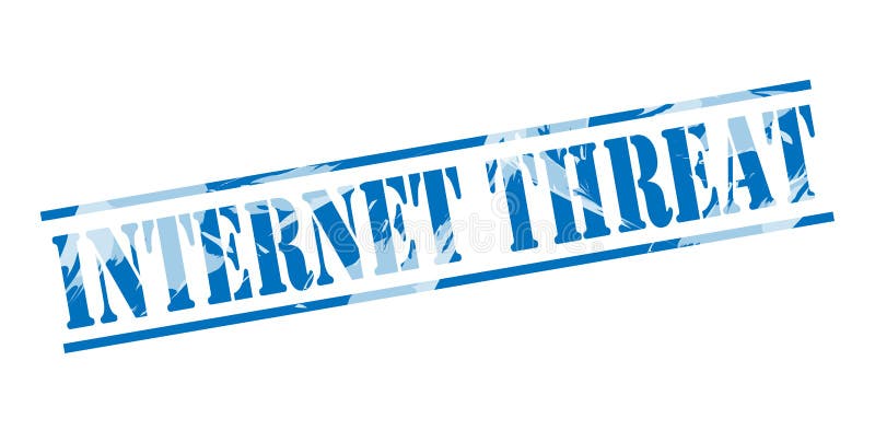 Blauer Stempel Der Internet-Drohung Stock Abbildung - Illustration von ...