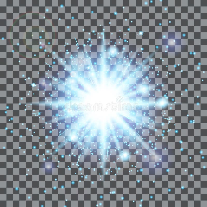 Blauer Stern Auf Einem Transparenten Hintergrund Vektor Abbildung ...