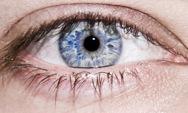 Blaues Auge des Mannes stockfoto. Bild von auszug, nahaufnahme - 15265316