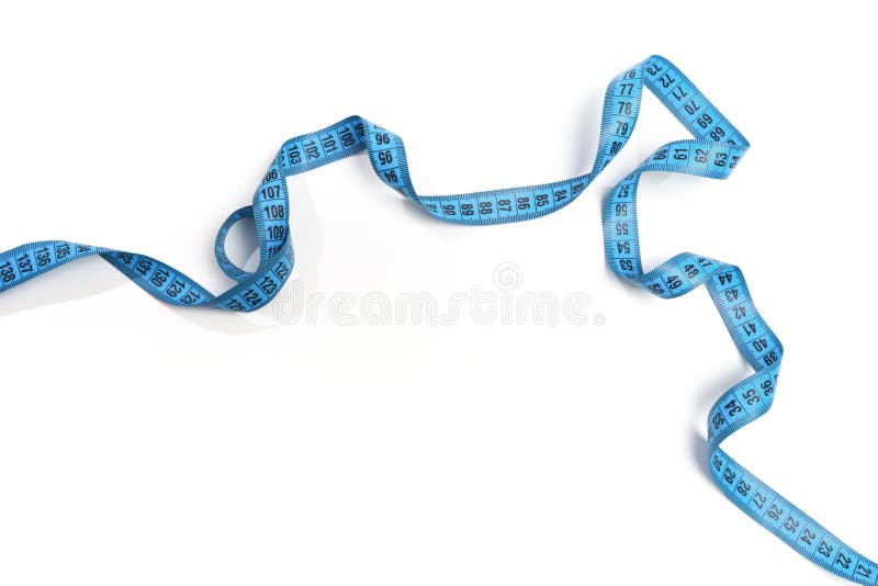 Blaues Messband Auf Weißem Hintergrund Isoliert - Bild Stockfoto - Bild ...