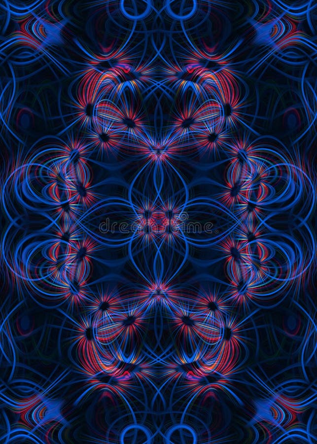 Blaues Und Rotes Licht Schleppt Hintergrund Stock Abbildung ...