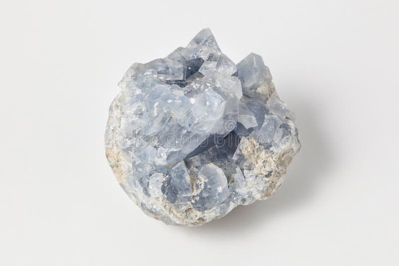 Blauquarzerz Auf Weißem Hintergrund Stockfoto - Bild von schön ...