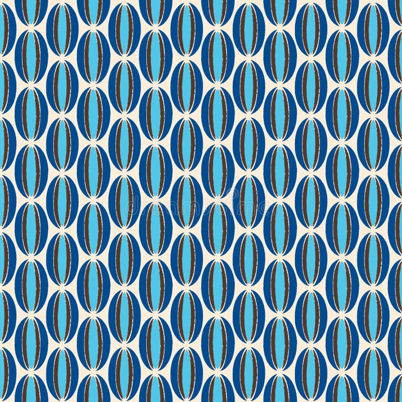 Blauw En Bruin Retro Patroon Stock Illustratie - Illustration of modern ...