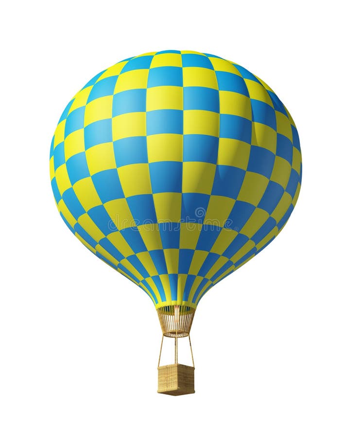 Blauw-gele ballon stock illustratie. Illustration of voorwerp - 52667868