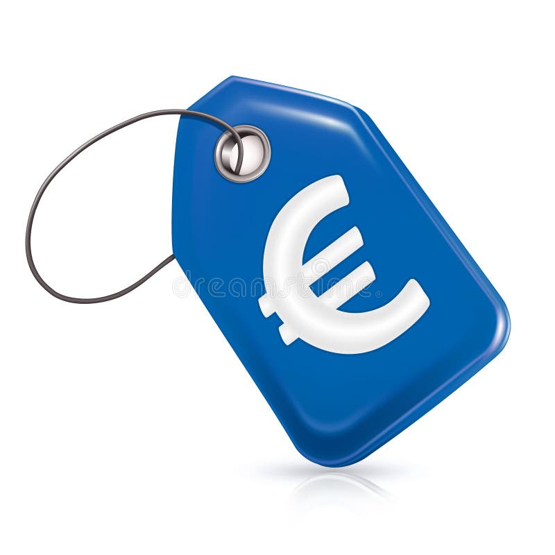 Blauw prijskaartje vector illustratie. Illustration of etiket - 17325661