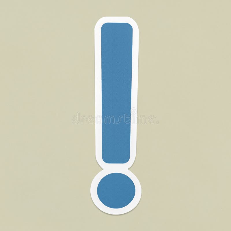 Blauw Uitroepteken! Geïsoleerd Pictogram Stock Illustratie ...