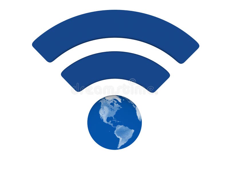 Blauw WiFi-symbool stock illustratie. Illustration of verbinding - 30833304
