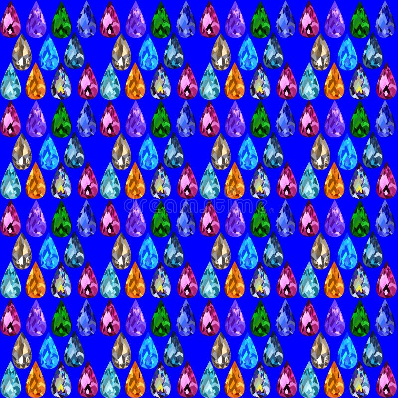 Achtergrond Met Edelstenen En Gouden Band Vector Illustratie ...