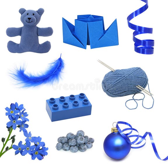Blauwe beelden stock foto. Image of speelgoed, onderwijs - 4995416