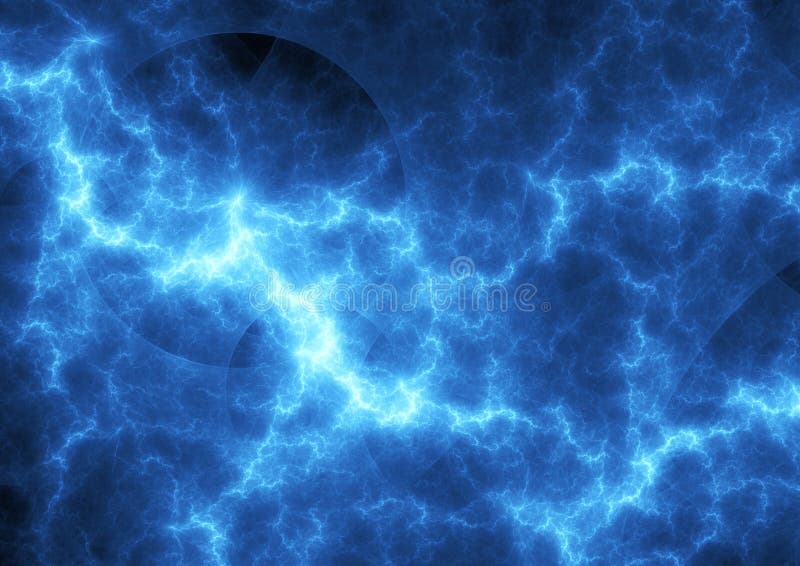 Blauwe Bliksem stock illustratie. Illustration of fractal - 92810022