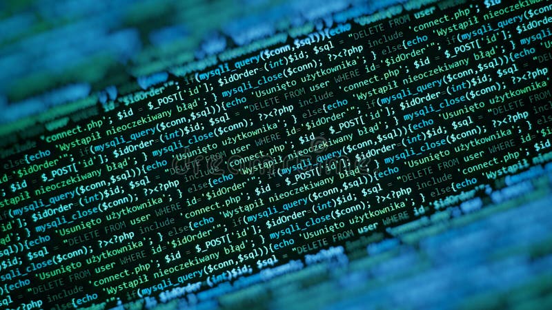 Zwarte Unieke Achtergrond PHP Programmeren Op Notebookcomputer Scherm Programmanode PHP HTML CSS ...