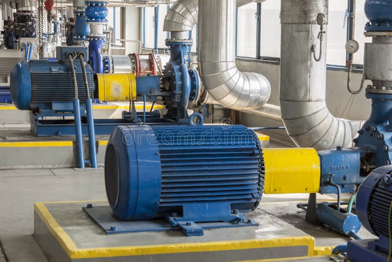 Mening Over Industriële Pomp Stock Afbeelding - Image of installatie ...