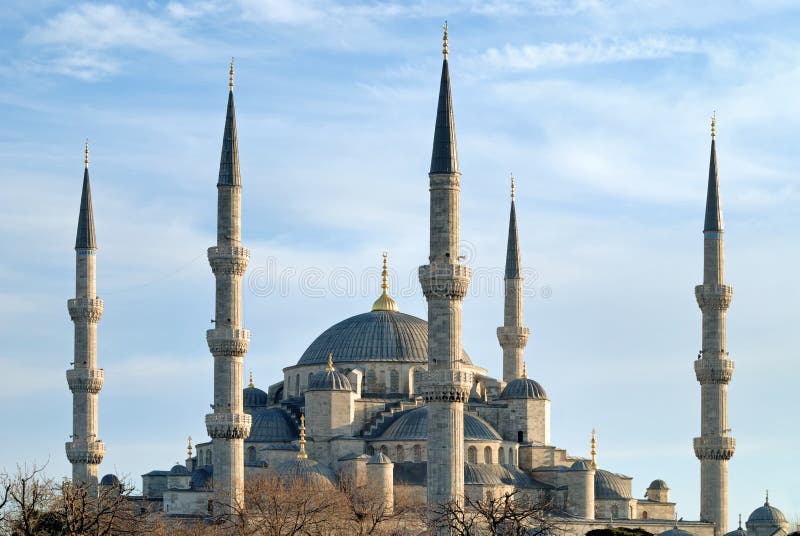 Blauwe Moskee, Istanbul, Turkije Stock Afbeelding - Image of turkije ...