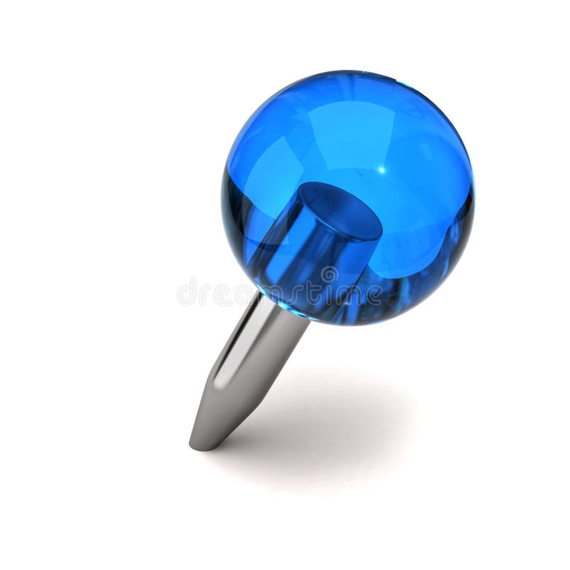 Blauwe punaise stock illustratie. Illustration of organisator - 18117272