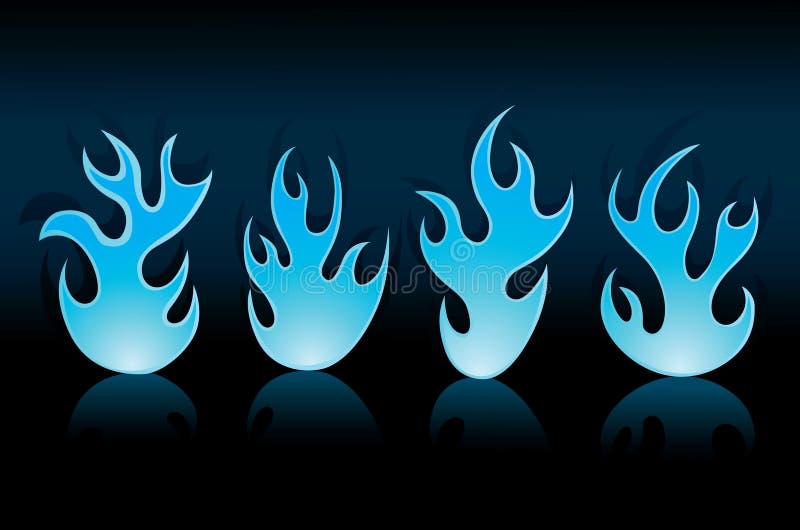 Logo rode en blauwe vlam vector illustratie. Illustration of brand ...