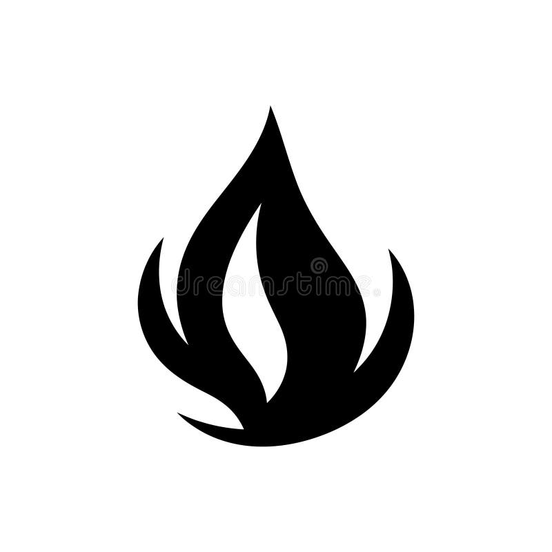 Blaze burst flame icon stock vector. Illustration of sign - 306213590