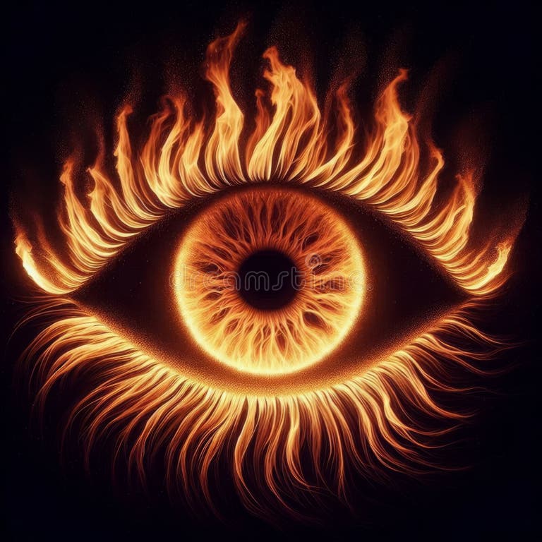 Blaze Eye stock illustration. Illustration of flame - 328627908