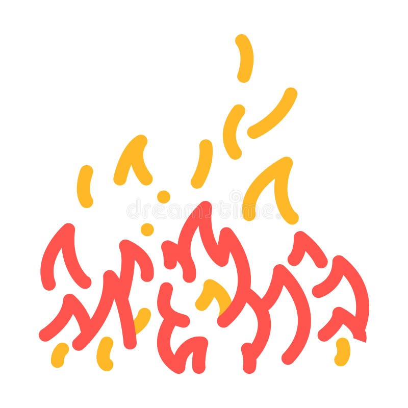Blaze Fire Color Icon Vector Illustration Stock Illustration ...