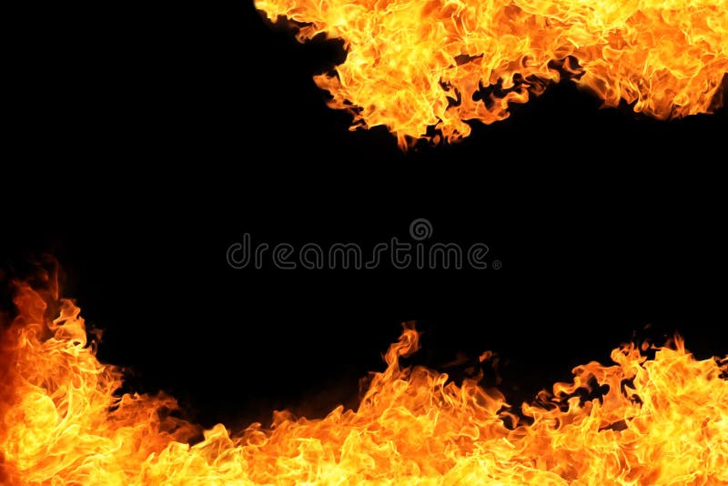 Blaze of Fire Flame Background Stock Photo - Image of black, fire ...