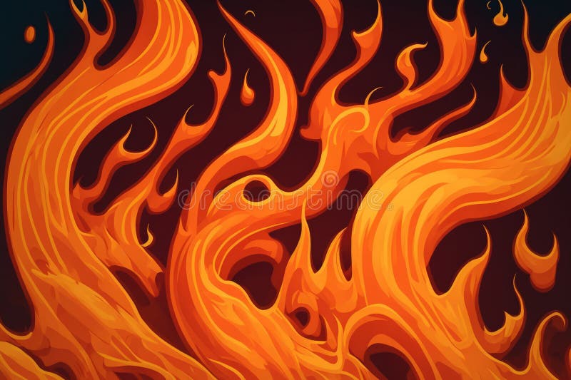 Blaze Fire Flame Texture Overlays on Isolated Black Background with Red ...