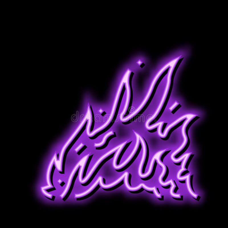 Blaze Fire Neon Glow Icon Illustration Stock Vector - Illustration of ...