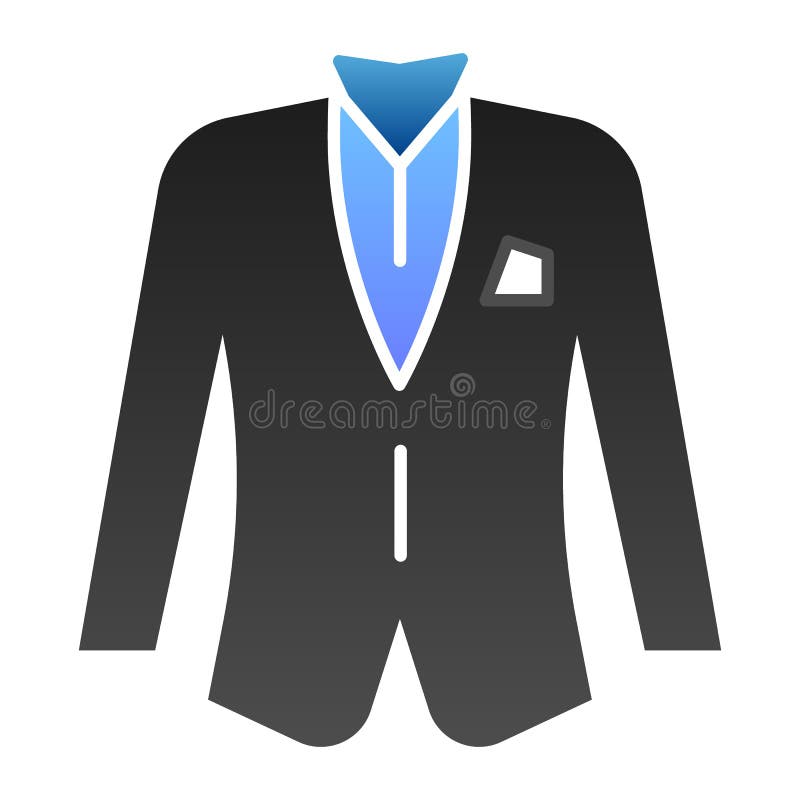Blazer Flat Icon. Jacket Color Icons in Trendy Flat Style Stock Vector ...