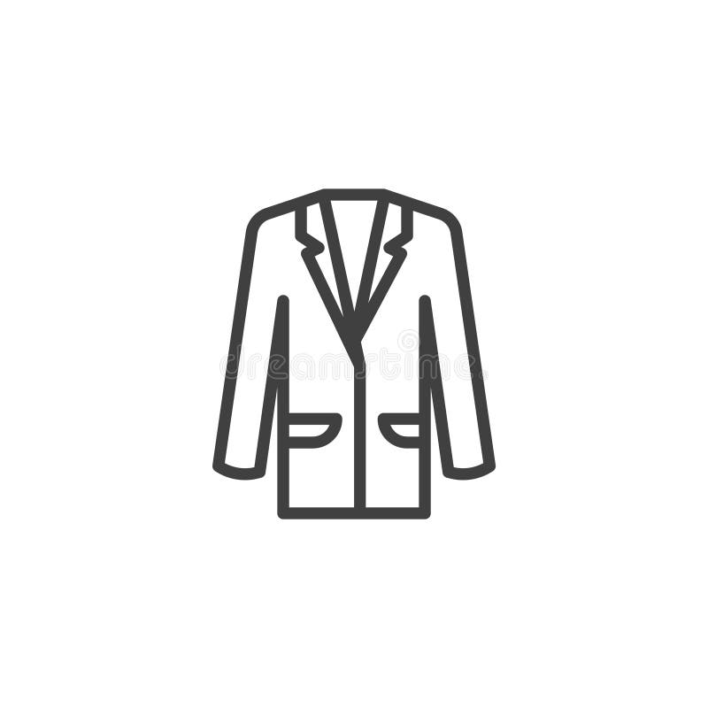 Blazer jacket line icon stock vector. Illustration of vector - 352520023
