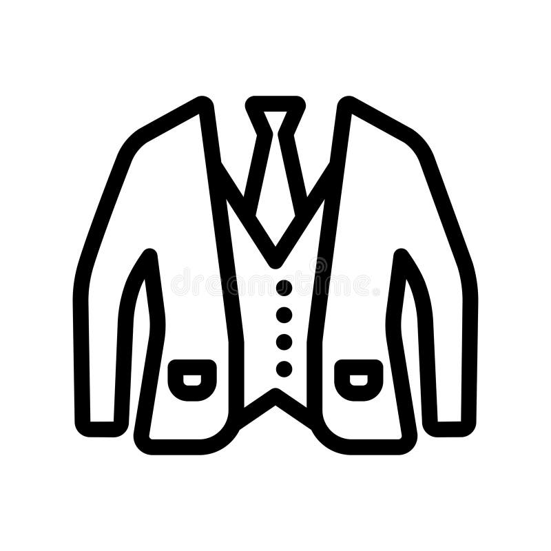 Blazer, suit icon stock vector. Illustration of meticulously - 376868788