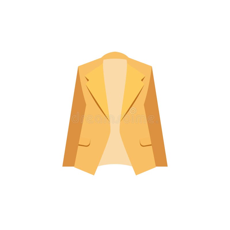 Blazer Vector Illustration, Formal Outerwear Concept, Flat Design Style ...