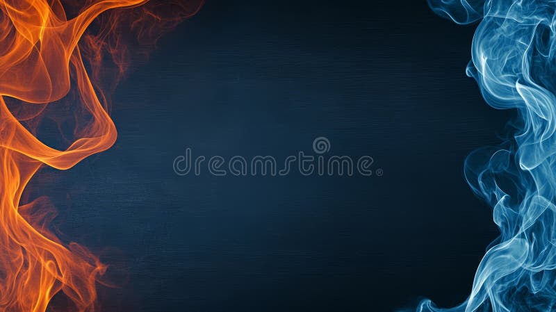 Blazing Blue and Orange Fire Abstract Background, a Vibrant Dynamic ...