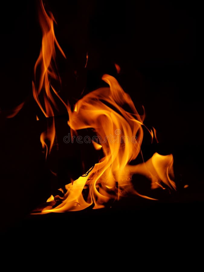 Blazing Bright Fire from Firewood in the Fireplace Stock Image - Image ...