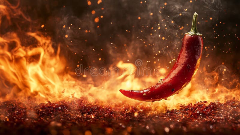 Blazing Cayenne Pepper a Spicy Burst of Fire, Hot, and Flavor with ...