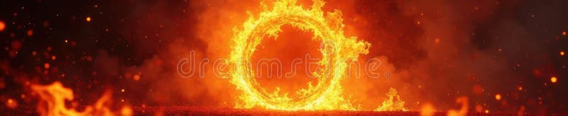 Blazing Circular Fire, Powerful Bursts, Abstract Art Background ...