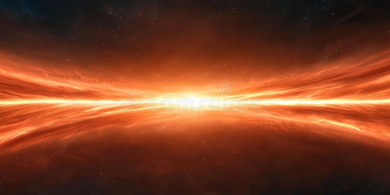 Blazing Cosmic Phenomenon with Intense Light and Fiery Colors in Space ...