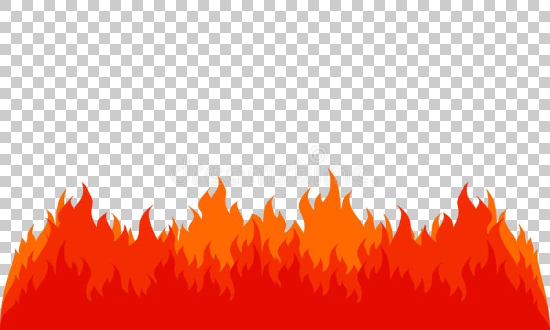 Blazing Fire Background Transparent Stock Vector - Illustration of ...