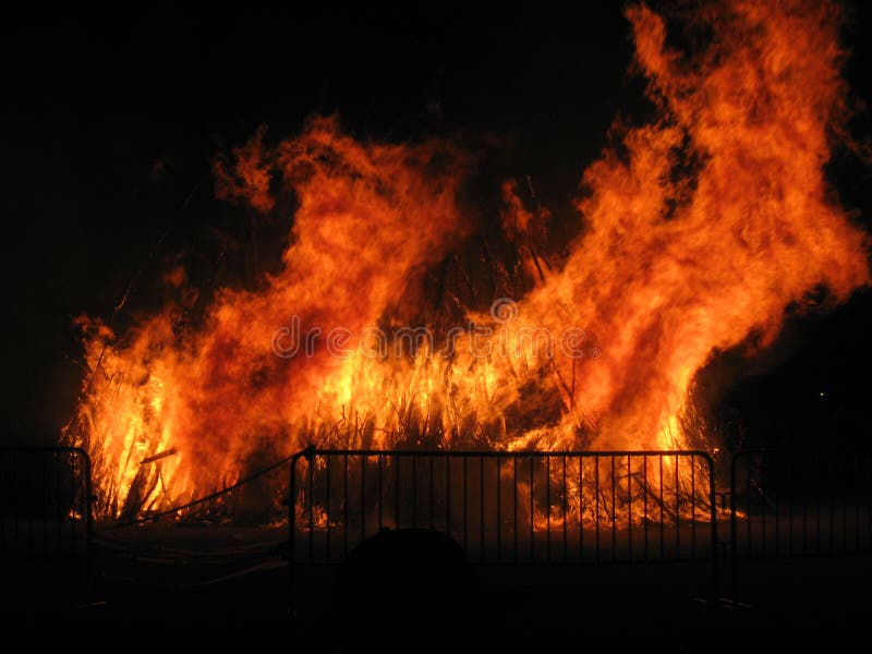 Blazing fire in city stock image. Image of ladder, disaster - 21332491