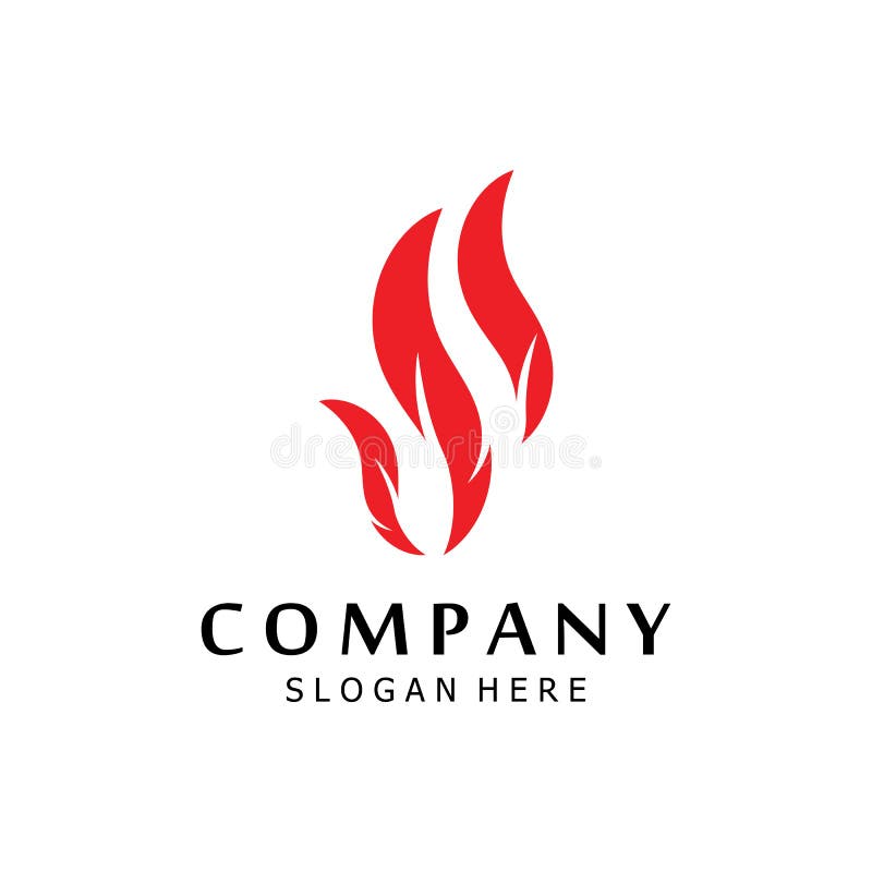 Blazing Fire, Embers, Fireball Logo and Symbol Vector Image. with ...